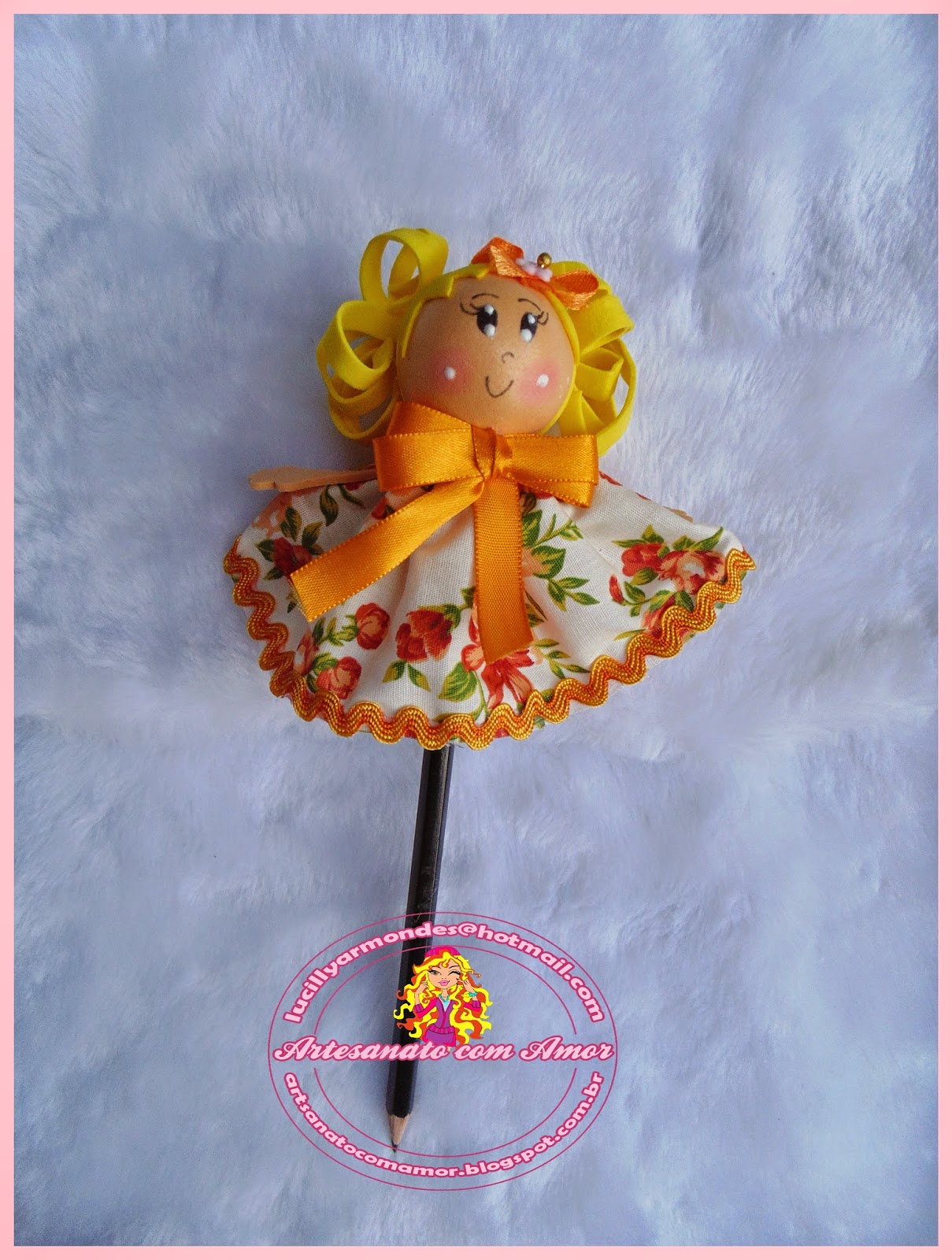 Artesanato com Amor: Ponteiras de lapis em Eva...