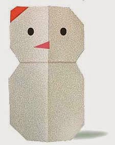 Snowman - Easy Origami instructions For Kids
