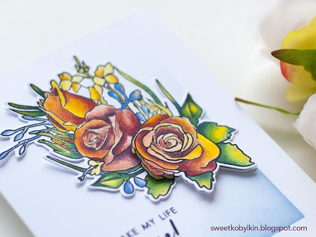Pencil Coloured Floral Cards | Altenew | Sweet Kobylkin