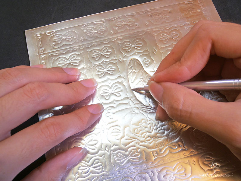 Técnica el perfilado simple o de inicio | Aracelyasmine - Repujado en ...