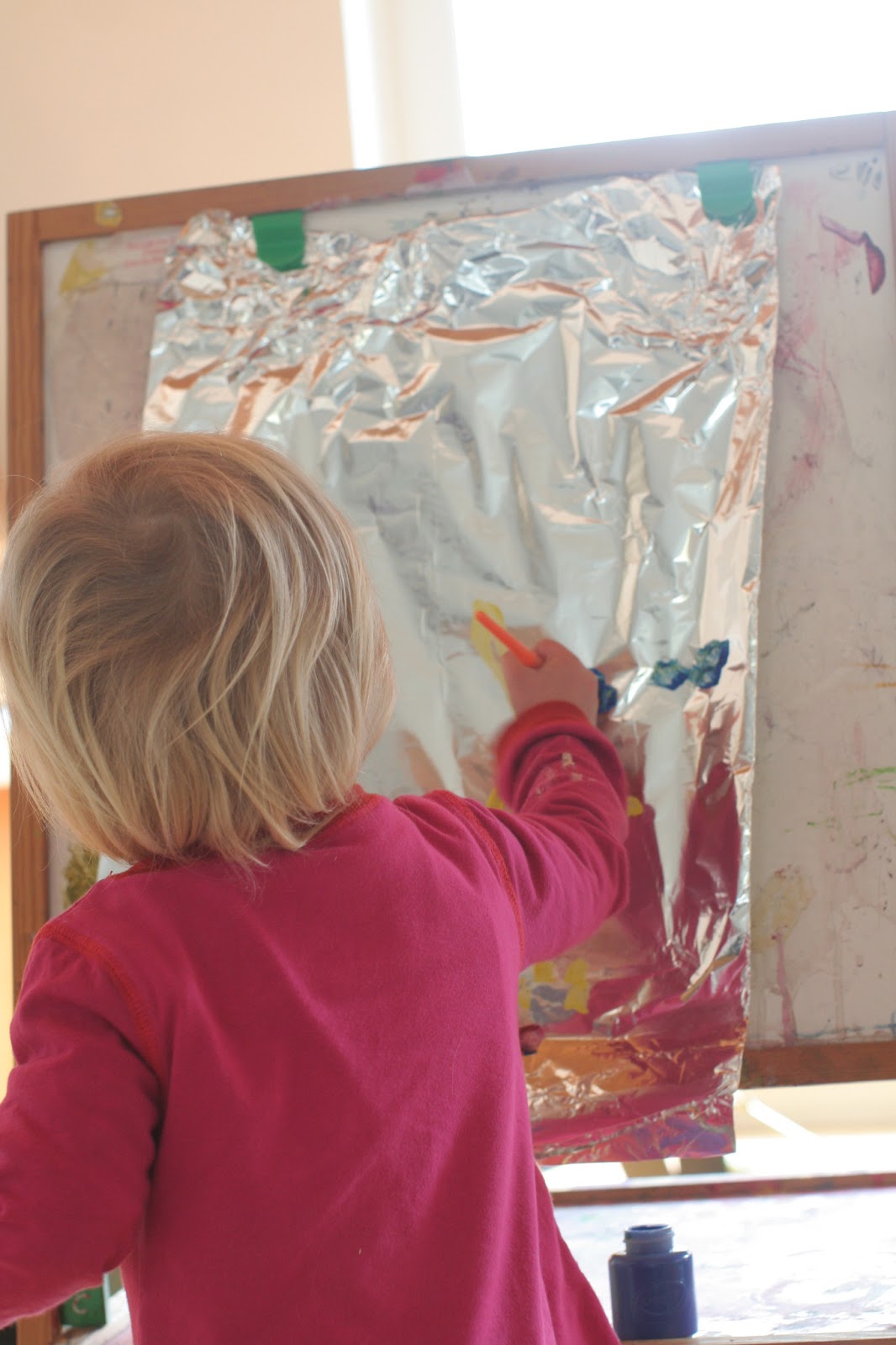 crazy cambridge mum: Silver foil painting