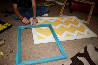 How Sweet It Is: Yellow Chevron picture-board tutorial