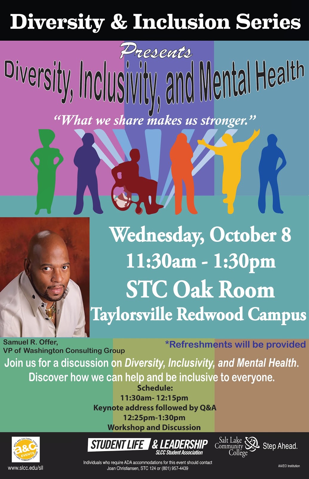 "Diversity, Inclusivity, and Mental Health" discussion, workshop