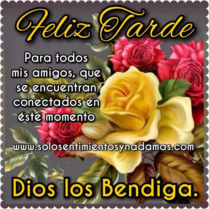 Feliz Tarde para todos mis amigos. - Solo sentimientos y nada mas