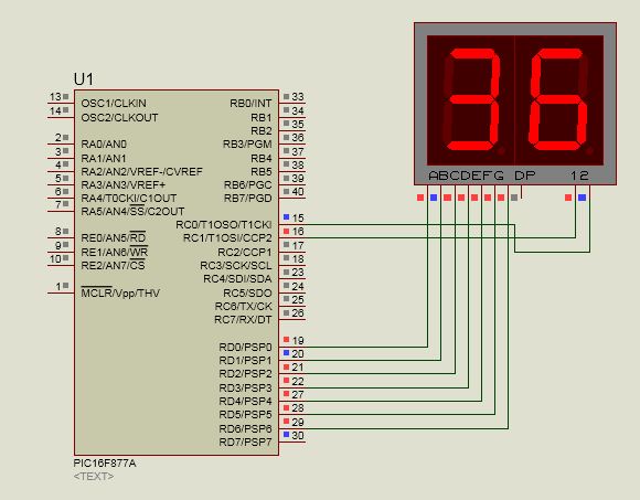 Samrat's Blog : 7-segment display Using PIC16F877A