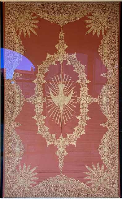 Lace Processional Canopy in Cantù, Italy ~ Liturgical Arts Journal