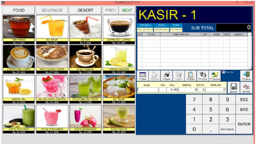 Software Kasir Resto & Cafe (Kuliner) ~ VISTASOFT