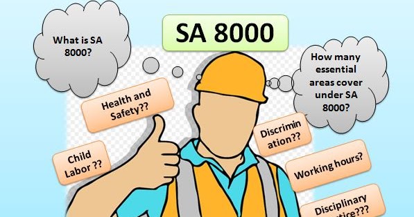 What is SA 8000? How many essential areas cover under SA 8000?