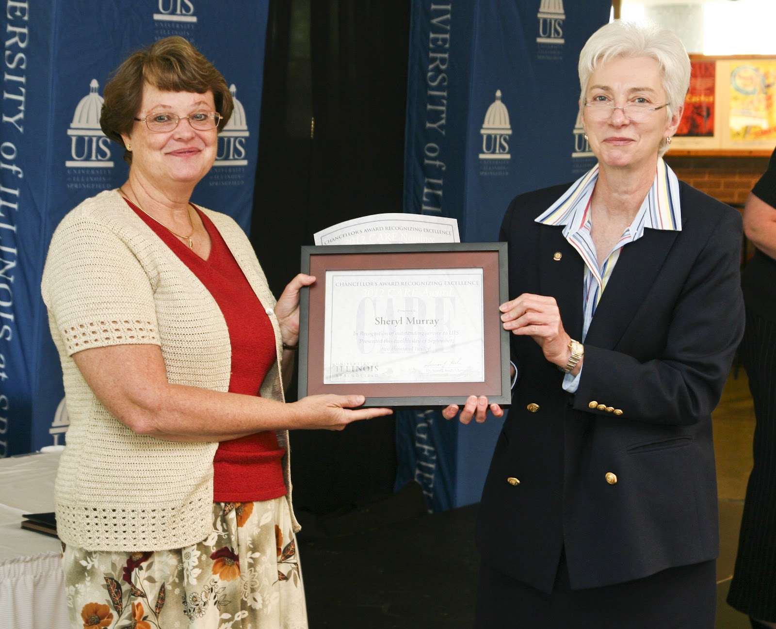 UIS People: Sheryl Murray wins the 2012 CARE Award