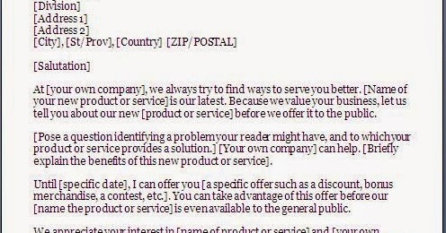 New Product Introduction Letter to Customer