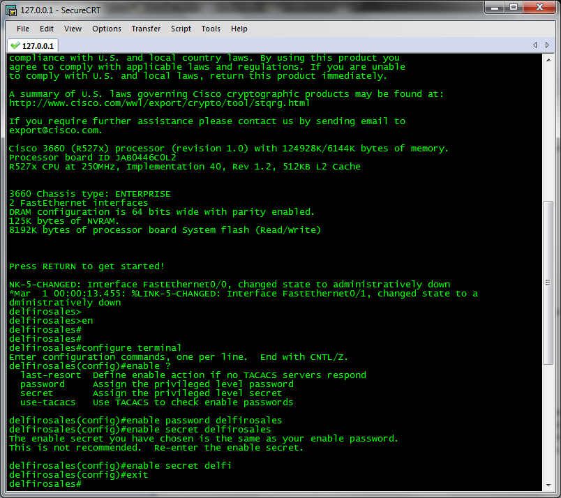 Configuraciones Básicas de un Router o Switch Cisco - Seguridad y Redes
