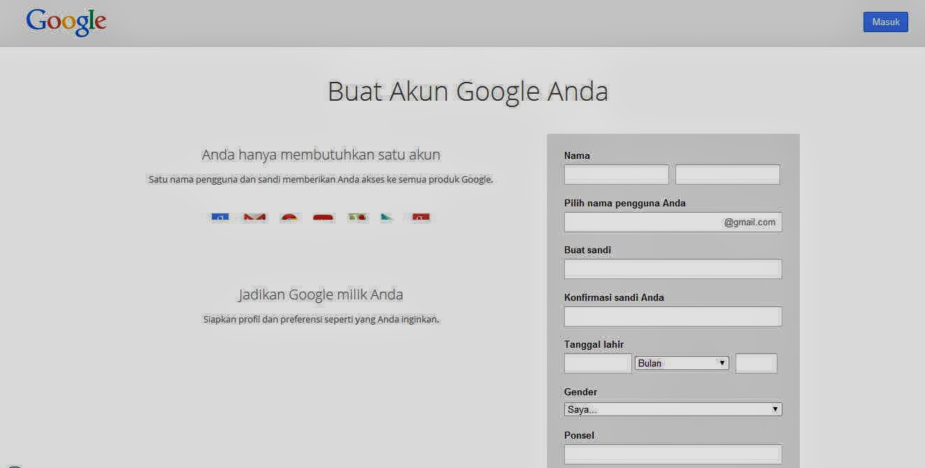 Cara Membuat Akun Gmail - Infomeshon