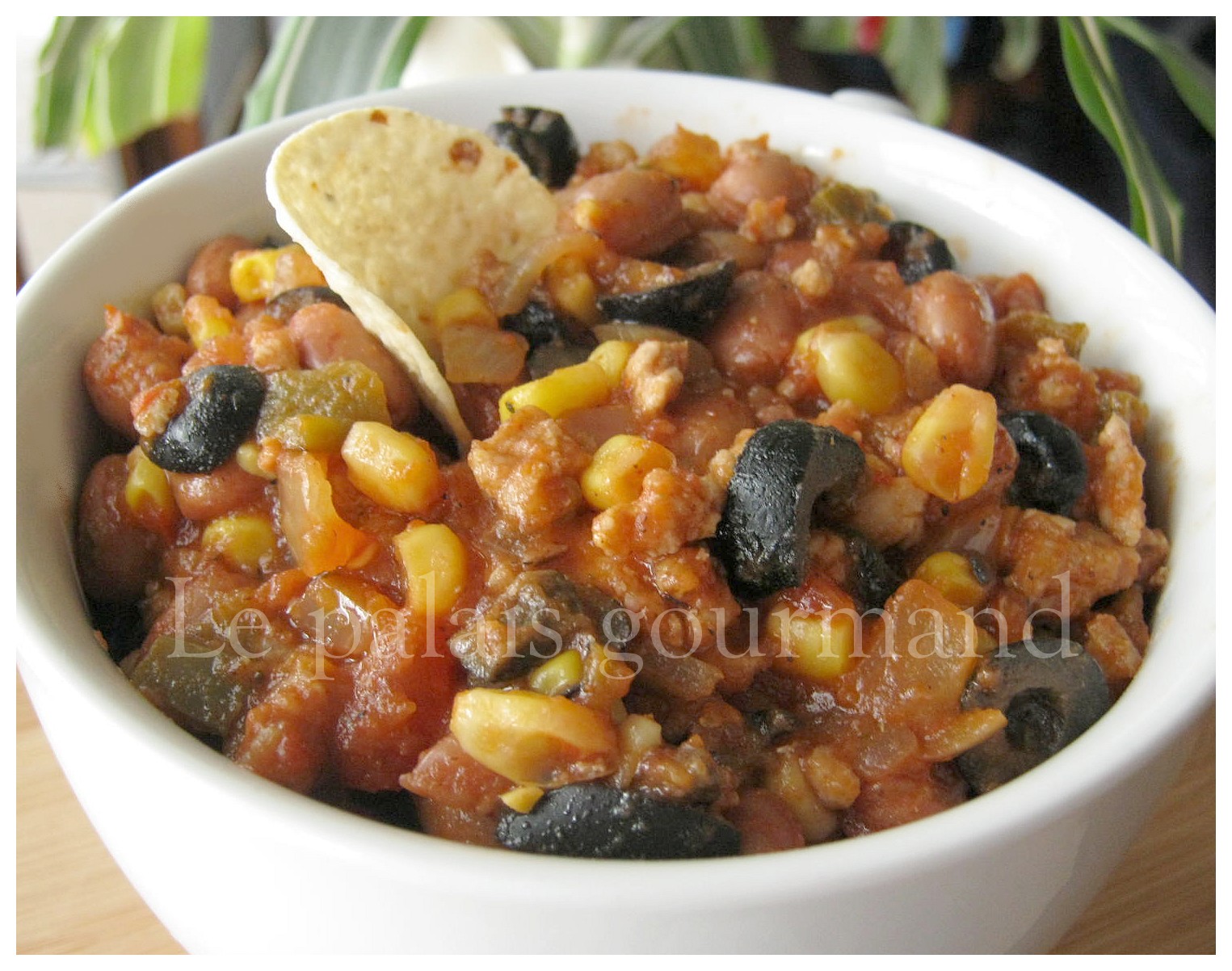 Le palais gourmand: Chili au boeuf haché et aux haricots noirs