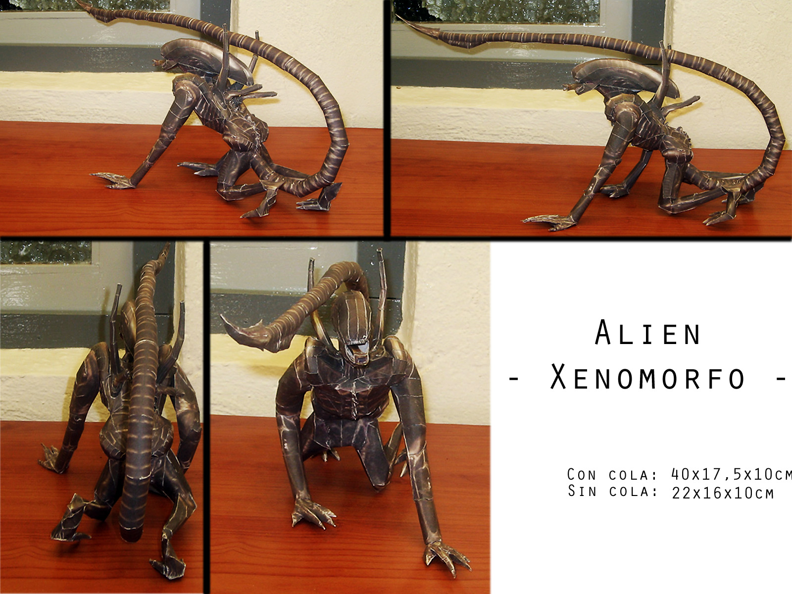 Papercraft Dav ~: ¡Alien Xenomorfo terminado! - Papercraft