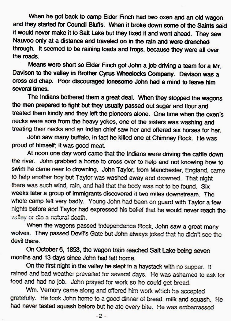 Pioneer of the Month- - - Mt. Pleasant, Utah: John Meyrick, Pioneer of ...