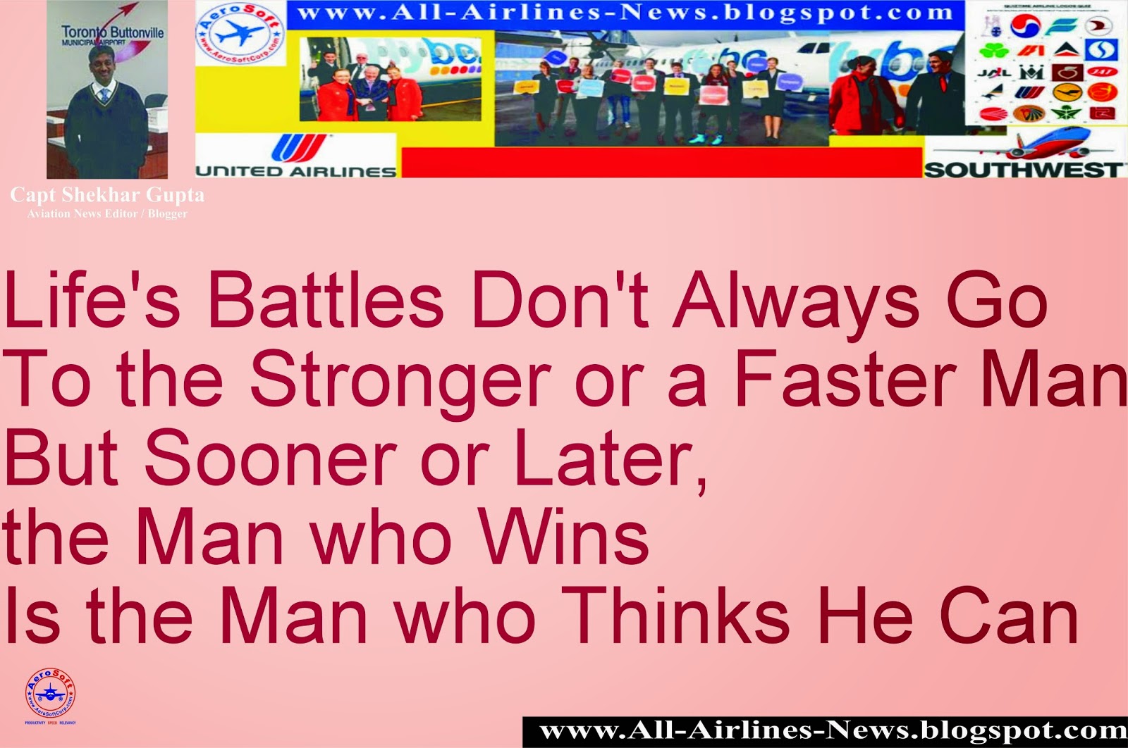 Life's Battles Don't Always Go To the Stronger or a Faster Man