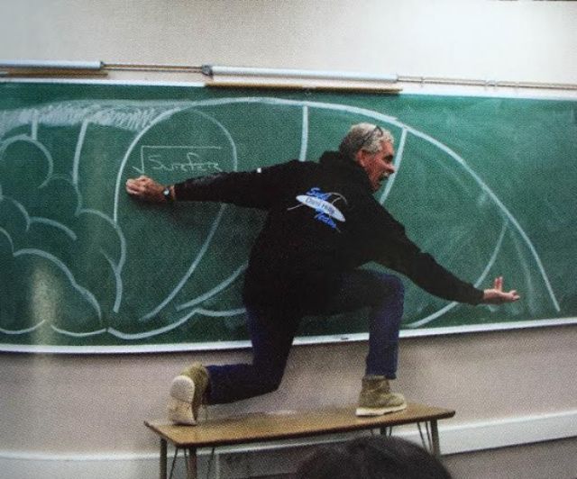 Photo of the Raddest High School Math Teacher Explaining the Physics of ...