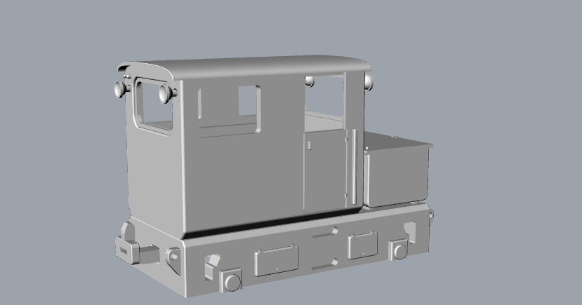 independent modeler: MINING BATTERY LOCO (H0e)