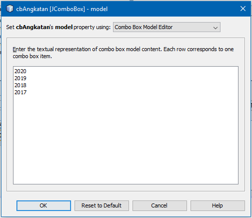 PENGENALAN DASAR SWING: CLASS JLIST DAN JCOMBOBOX DI JAVA NETBEANS IDE ...