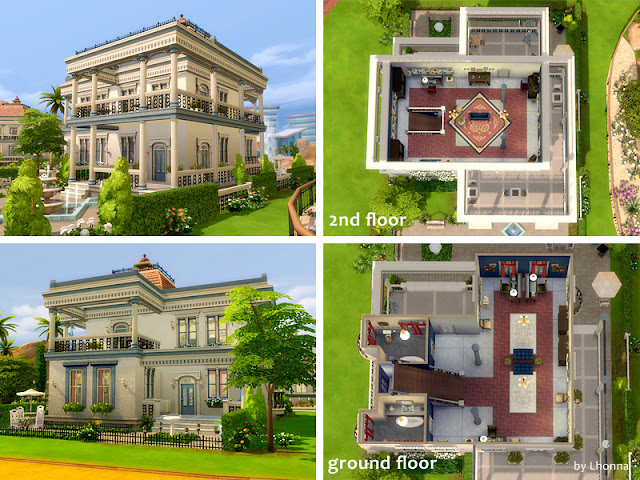 Renaissance Library Lot | Sims 4 Houses