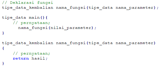 Fungsi dalam Bahasa C++
