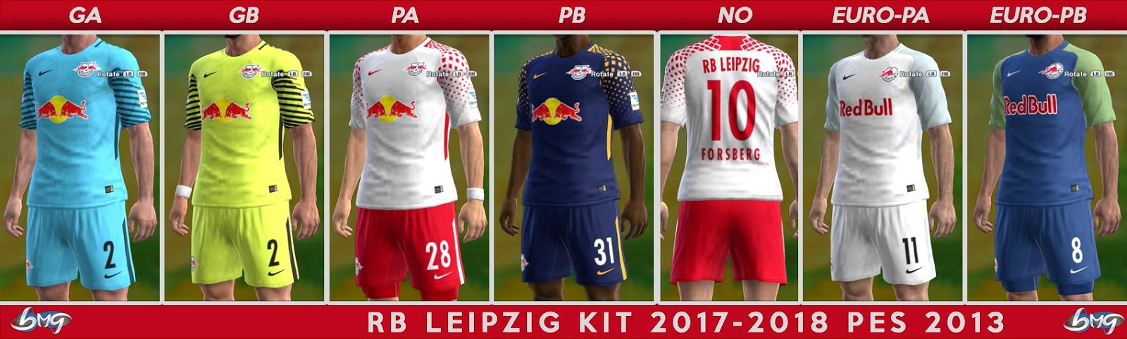 pes-modif: PES 2017 RB Leipzig kit 2017-2018 by BMG Kitmaker