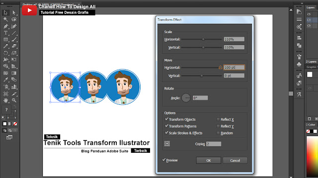 4 Teknik Menggunakan Transform di Adobe Illustrator Untuk Setting ...