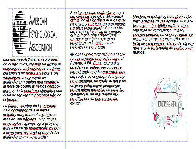 Diario de la clase de tics: Triptico de normas apa