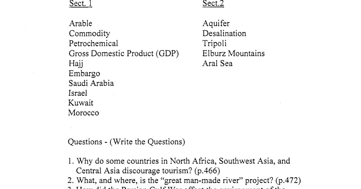 Mr. E's World Geography Page: World Geography - Chapter 19 - North ...
