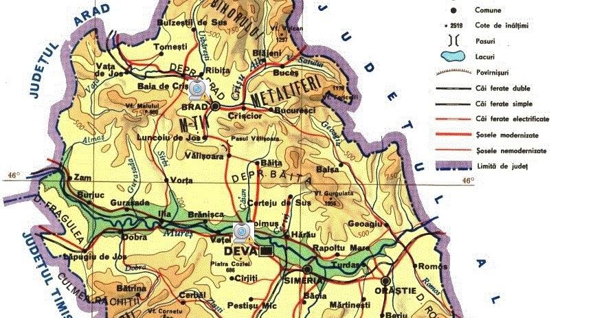 Romania Live: Harta rutiera Deva - Hunedoara