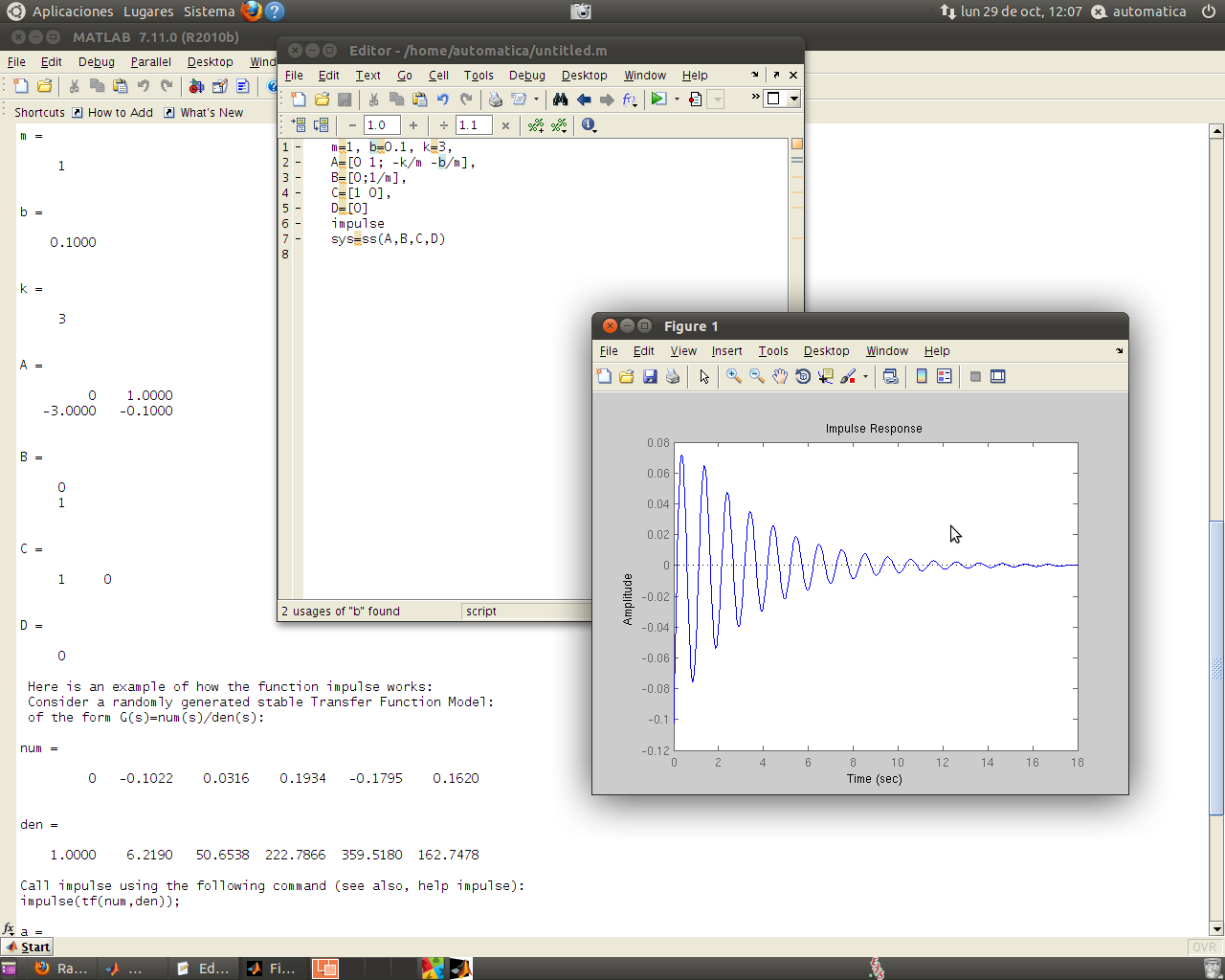 Regulacion Automatica Matlab