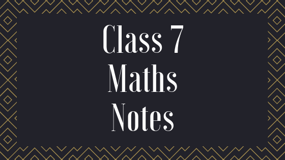 Integers Class 7 Notes