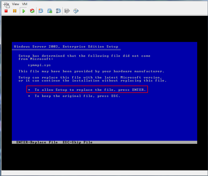自由人、自由事: VMWare ESXi - Windows 2003 P2V後出現Blue Screen