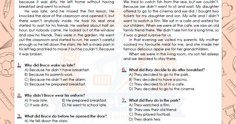 Reading comprehension multiple choice test | www.elt-els.com