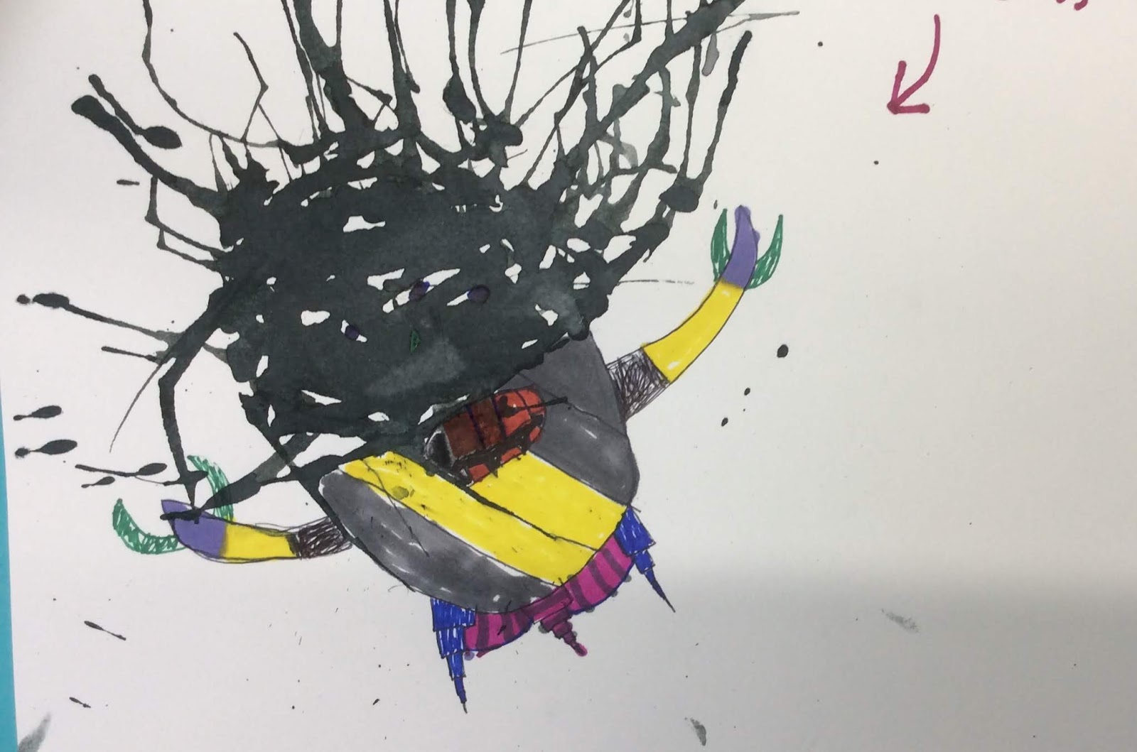 Art with Mrs. Elliott : Stefan Bucher Ink Monsters!