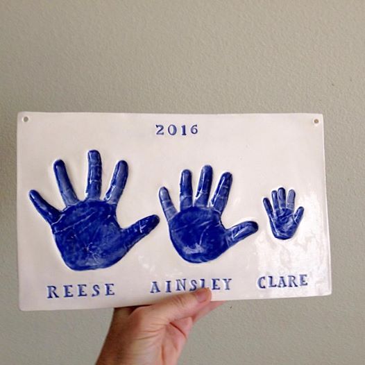 TheBabyHandprintCompany: Sister and Brother Handprint Plaque - Custom ...