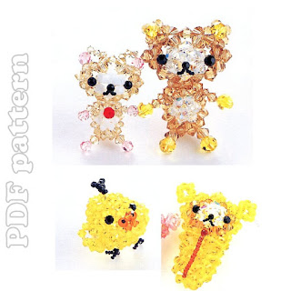 3D Beads Rilakkuma, Korilakkuma and Kiiroitori Beading Pattern PDF ...