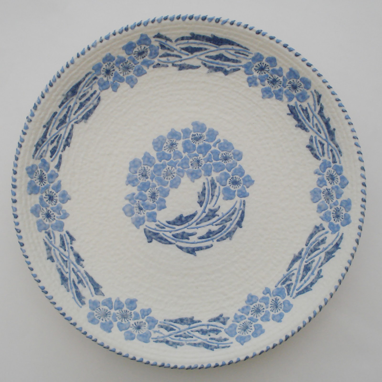 Crown Ducal & Charlotte Rhead Pottery: 4538 - Blossom (snow glaze)