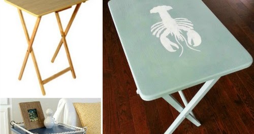 Nautical Tray Table Makeover Ideas