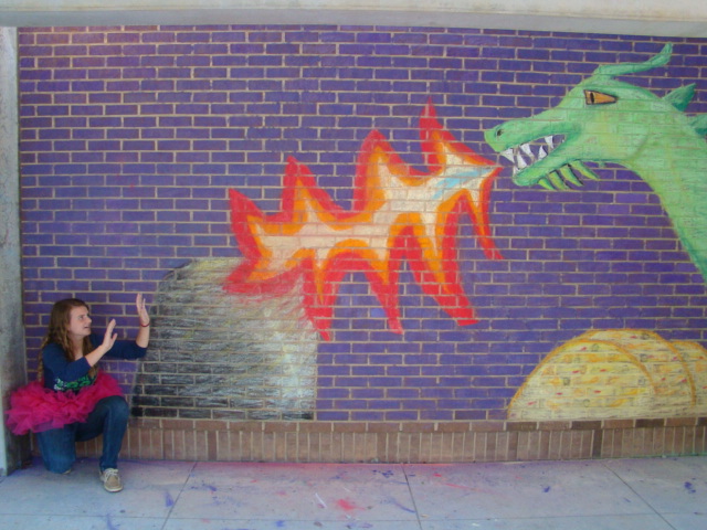 Art of Apex High School: Interactive Street Art Chalk Murals