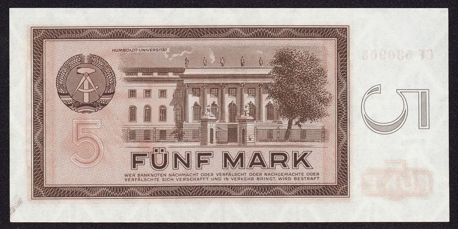 East Germany 5 Mark banknote 1964 Alexander von Humboldt|World ...