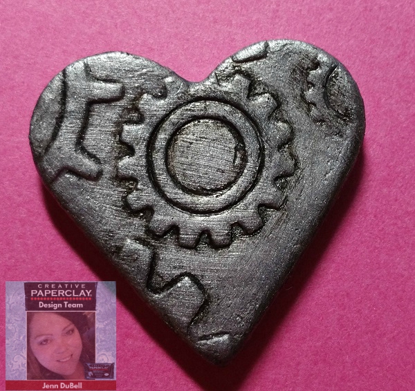 Creative Paperclay® air dry modeling material: Embossed Hearts