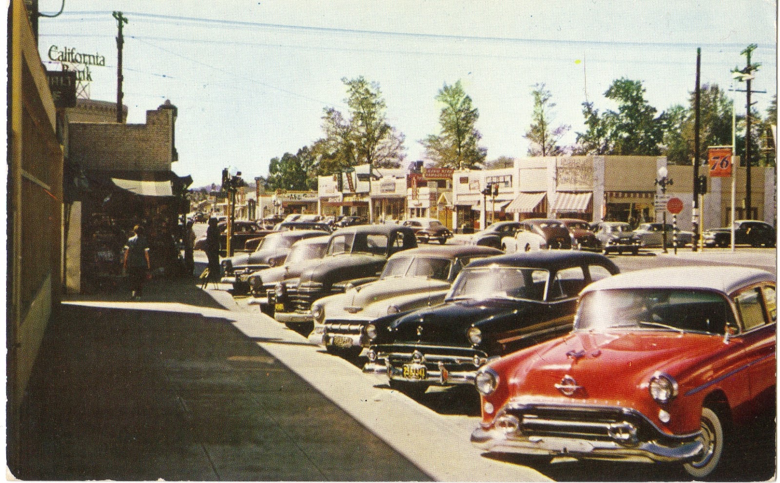 1950's Reseda Street Scene Postcard (Reseda and Sherman Way?) | San ...