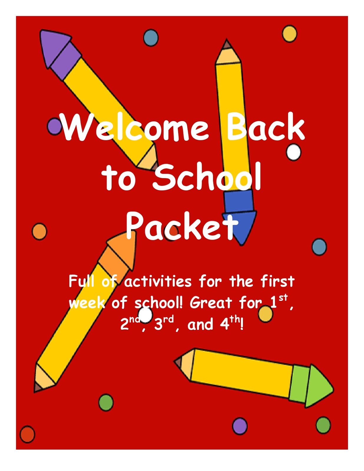 Welcome Back Packet! | Hillary's Teaching Adventures