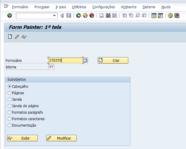 ABAP Junior: SapScript - Passo a Passo - 1