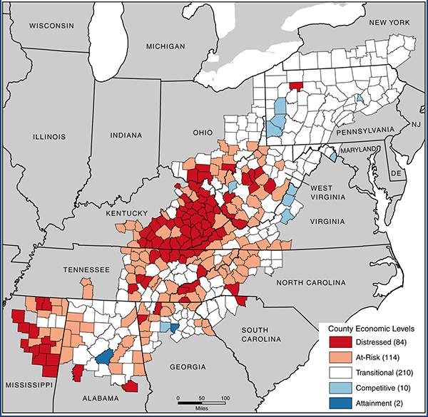 The Rural Blog: ARC map shows county-level economic status in ...