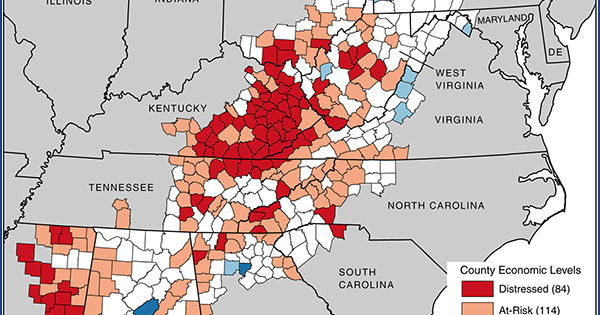 The Rural Blog: ARC map shows county-level economic status in ...