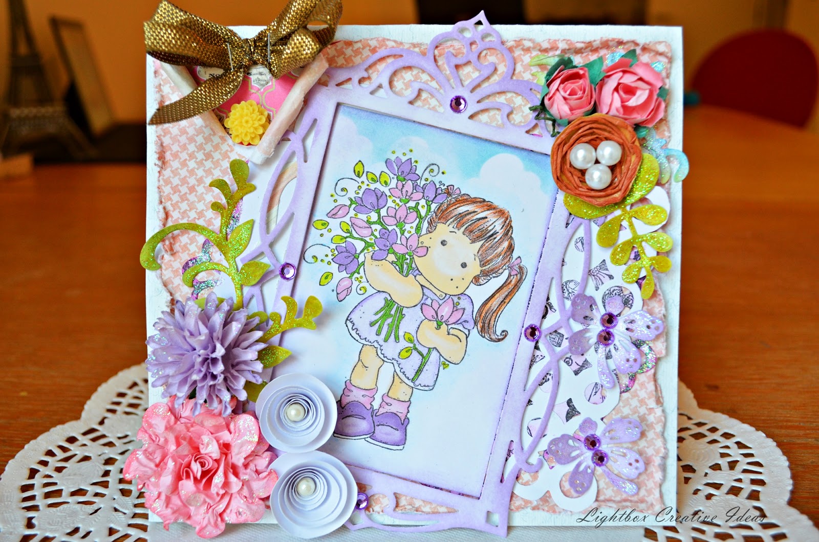Lightbox creative Ideas: Lavander Tilda card