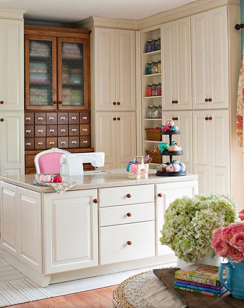 Rebecca Grace Quilting: Custom Sewing Cabinet with Corian Countertop?