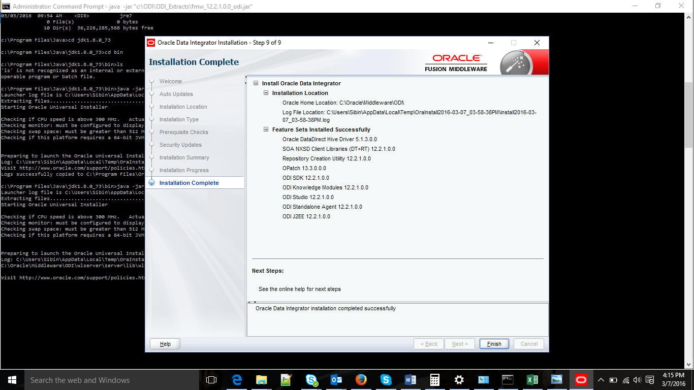 Exploits in Hyperion: Oracle Data Integrator 12c– Install steps
